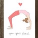 Open Your Heart Yoga Valentine's Day Card // Blank Inside // Yoga ...
