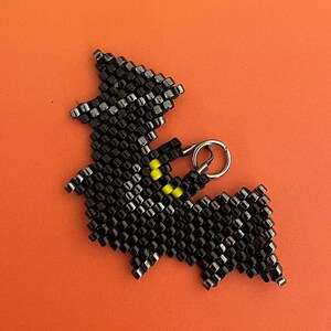 Spooky Halloween Bat Beaded Keychain Stitch Marker Bookmark Charm - Etsy