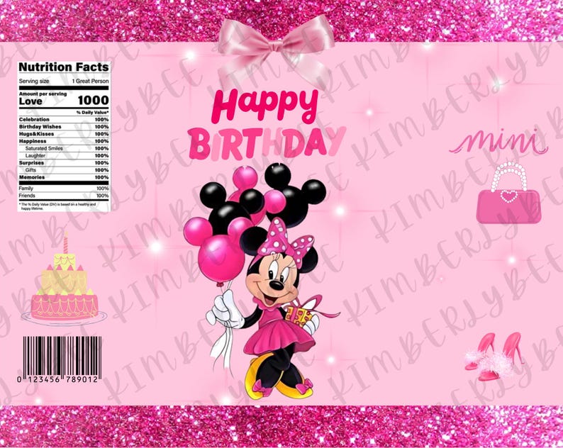 Mini Mouse Chip Bag Pary Favor - Etsy