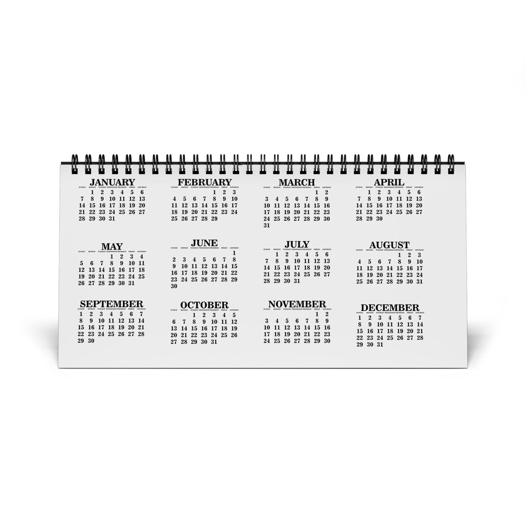 Simplex Desk Calendar 2025 Grid - Etsy