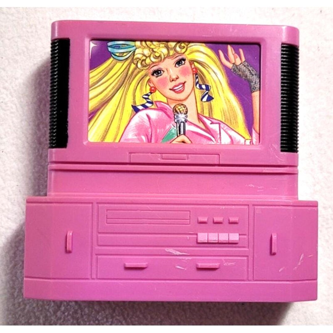 1993 Meritus Barbie Living Room Television Stereo Unit TV Entertainment ...