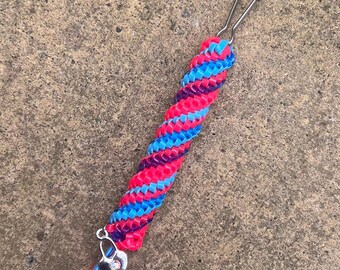 5 String Spiral Twist Stitch Scoubidou Keychain Colorful Handmade ...