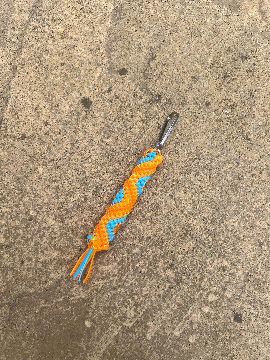 5 String Spiral Twist Stitch Scoubidou Keychain Colorful Handmade ...