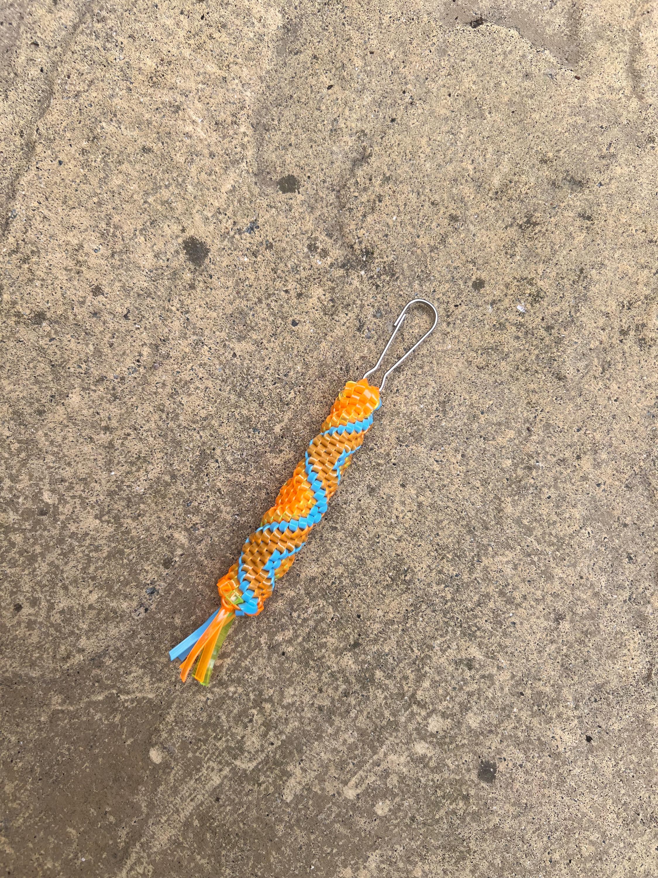 5 String Spiral Twist Stitch Scoubidou Keychain - Colorful Handmade ...