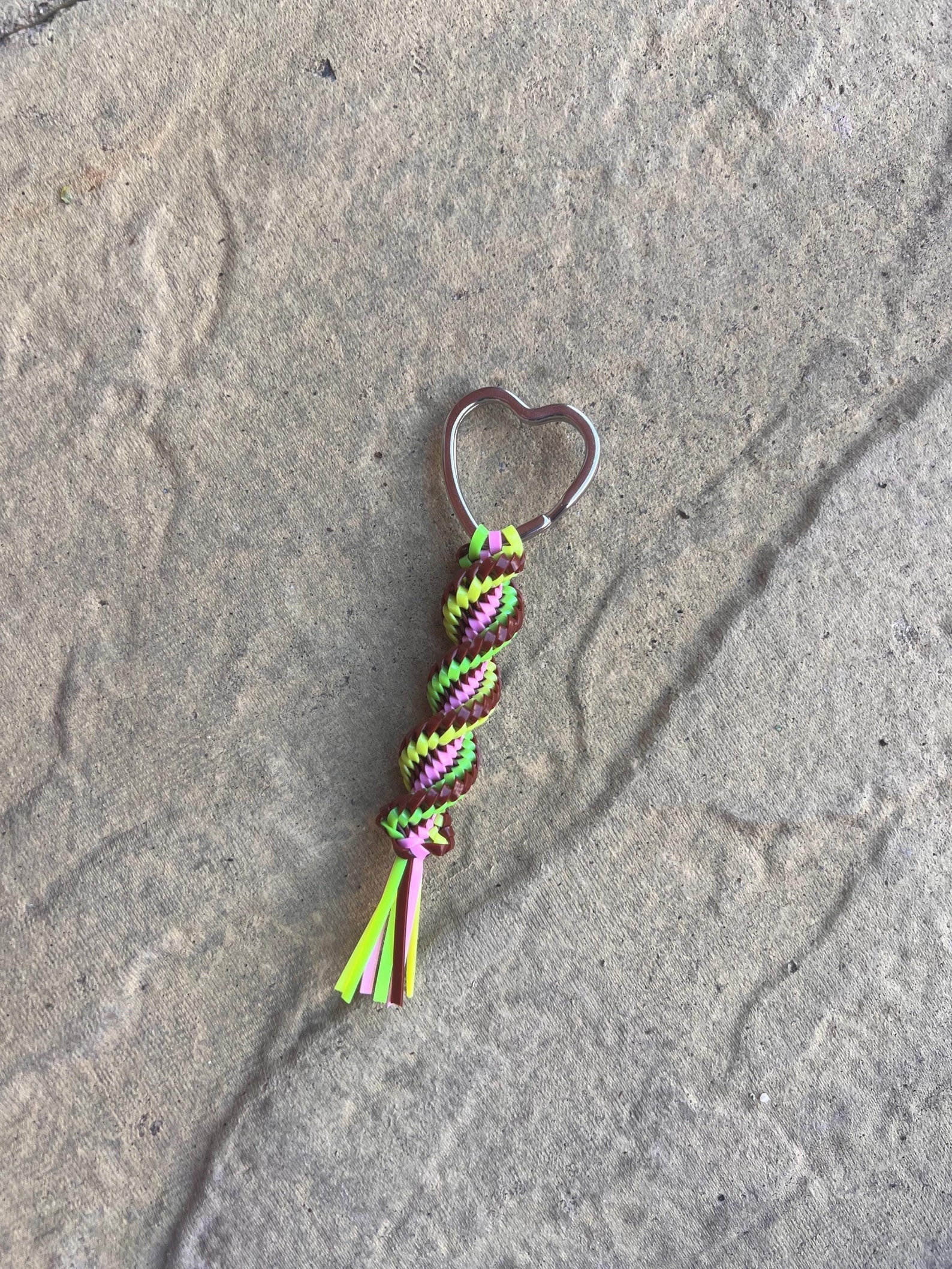 Scoubidou Keychain - Colorful Handmade Boondoggle Gimp Scoobies Rexlace ...