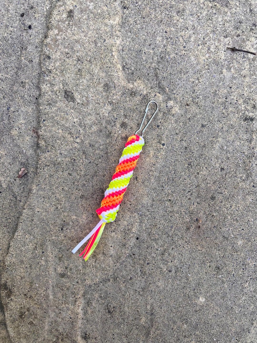 5 String Spiral Twist Stitch Scoubidou Keychain Colorful Handmade ...