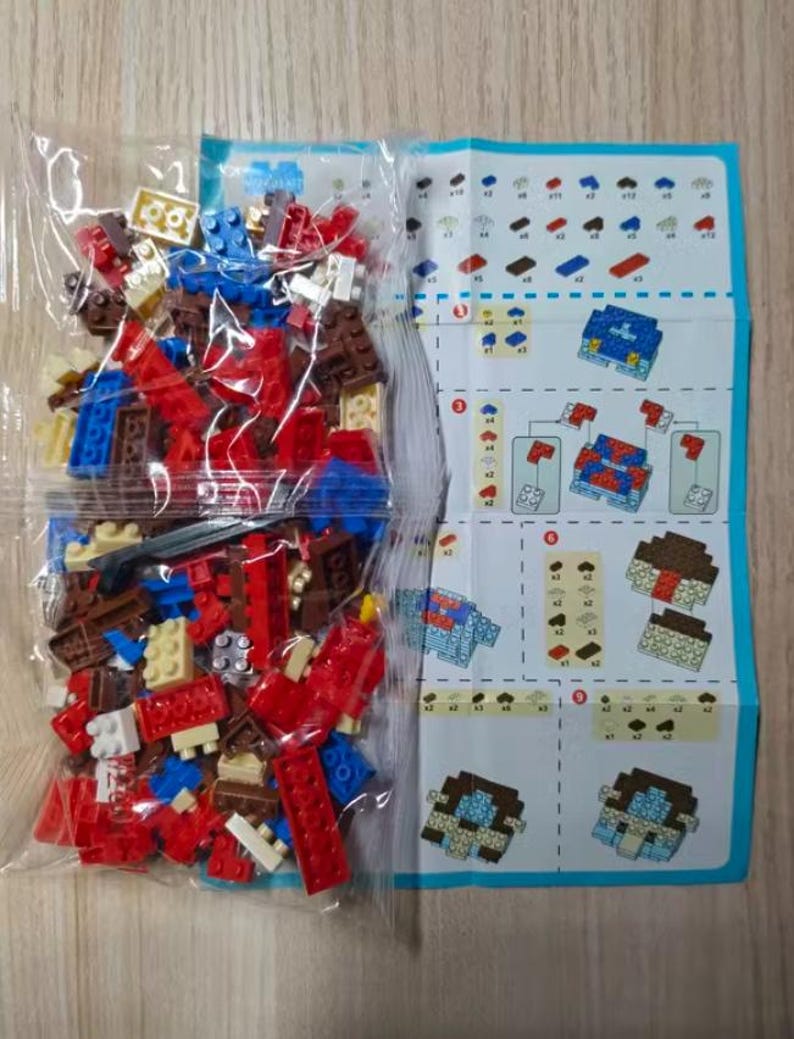 1pc Kawaii Cute Character Mini Brick Action Figures Building Blocks - Etsy