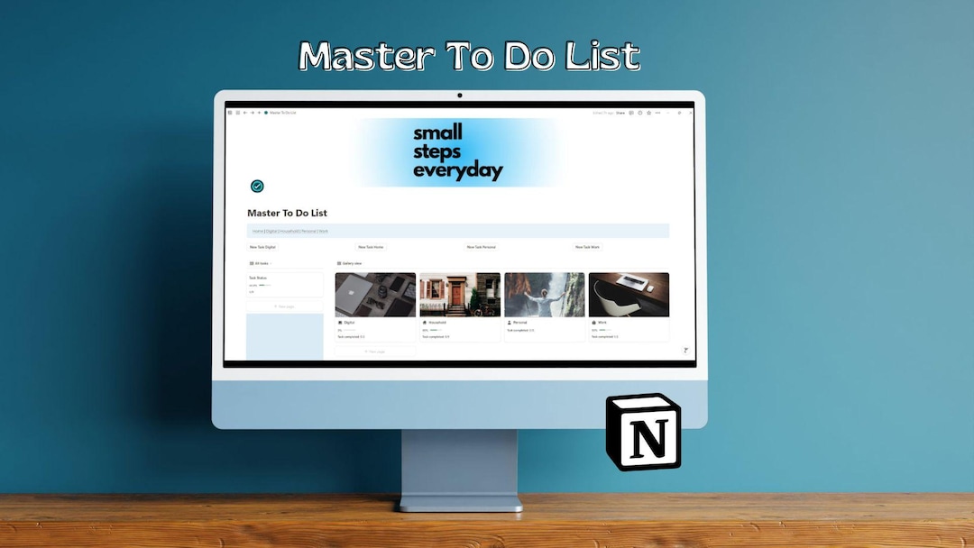 Master to Do List Notion Template Kanban Board for Personal Task Management & Efficient Planning ...