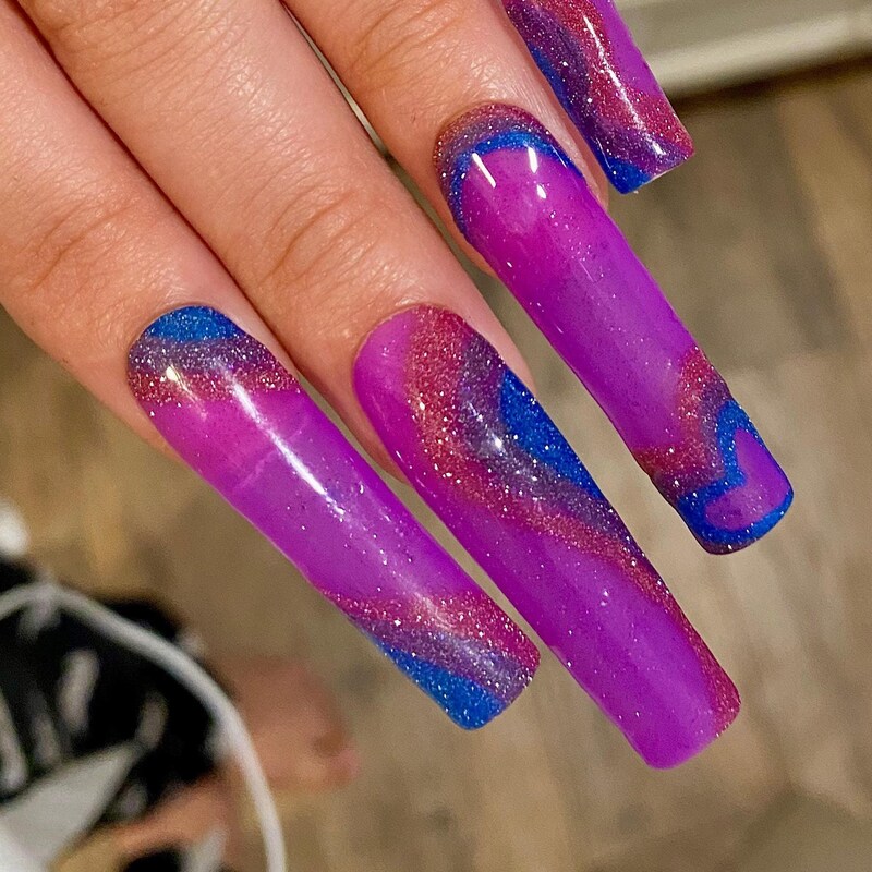 Bisexual Nails - Etsy