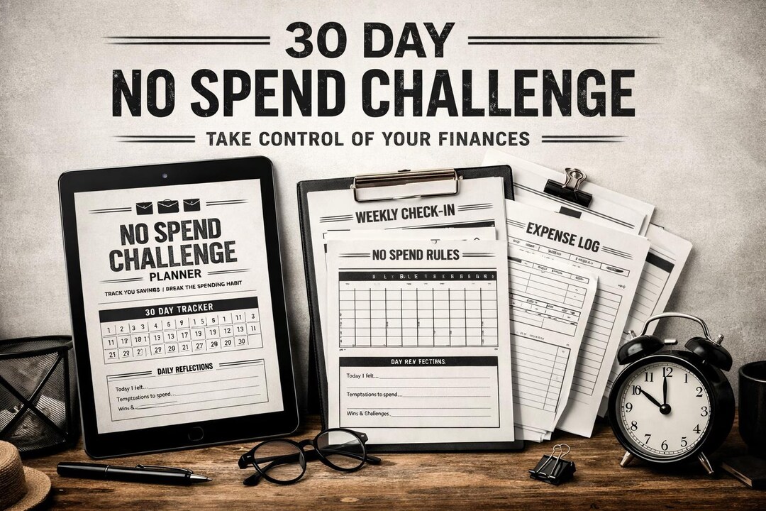 30 Days to Stop Wasting Money: No Spend Challenge Planner - Etsy
