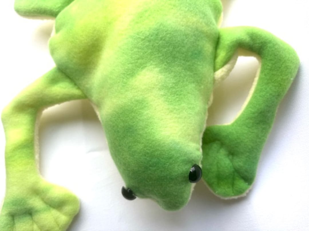 Handmade Green Frog Toad Stuffed Animal Comfort Toy Wildlife Plushie ...
