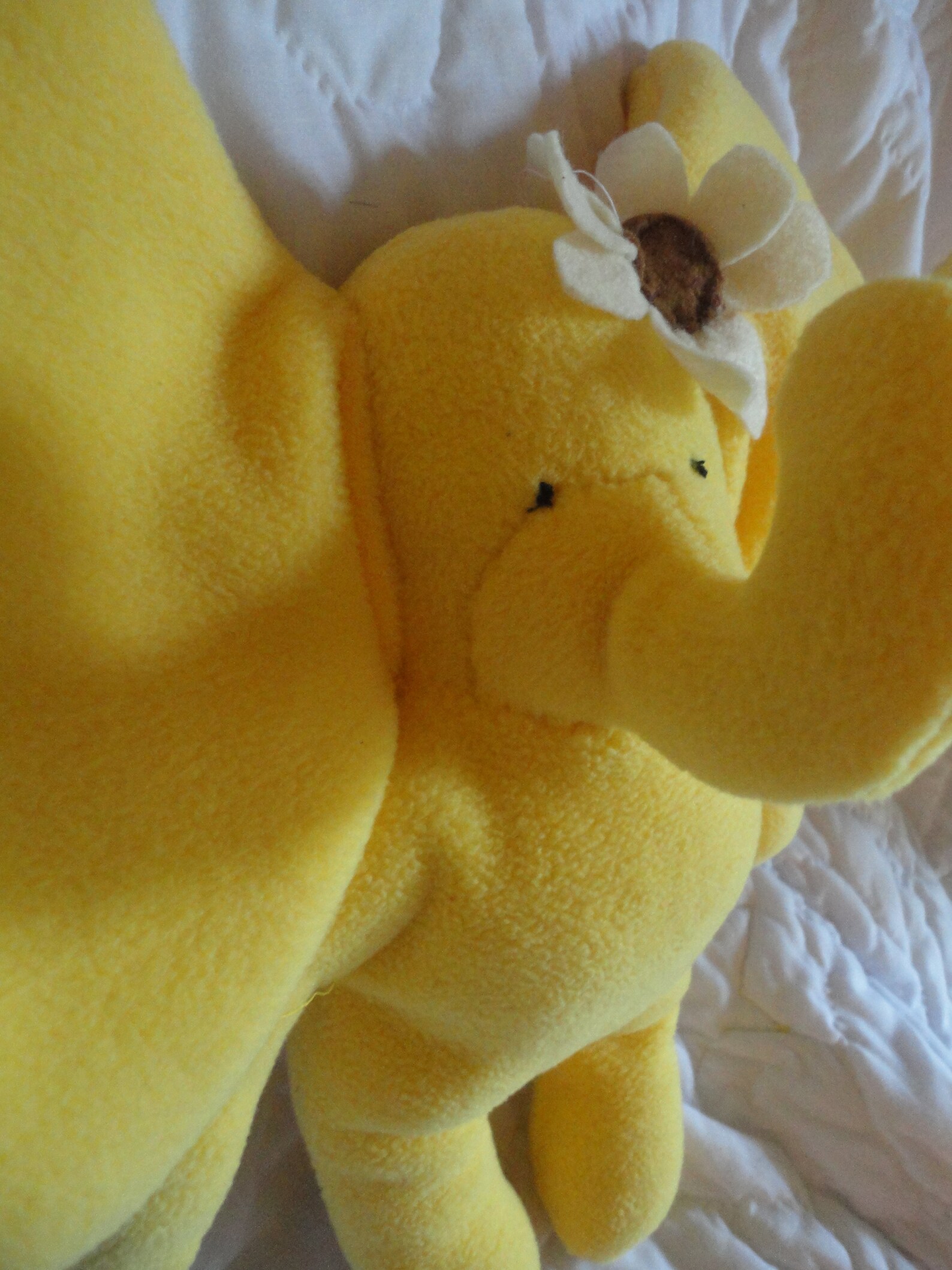 Plush Toy Yellow Baby Elephant Stuffie Named Daisy Handcrafted Stuffed ...