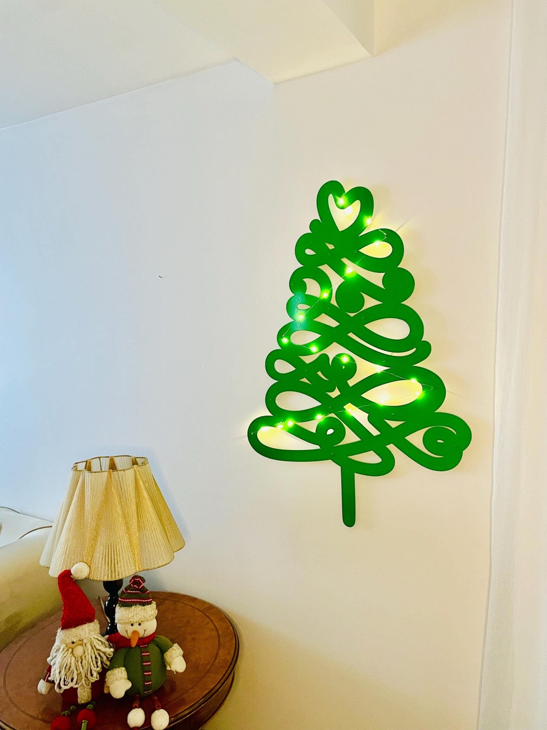 Metal Christmas Tree Wall Decor Modern Holiday Wall Art Custom ...