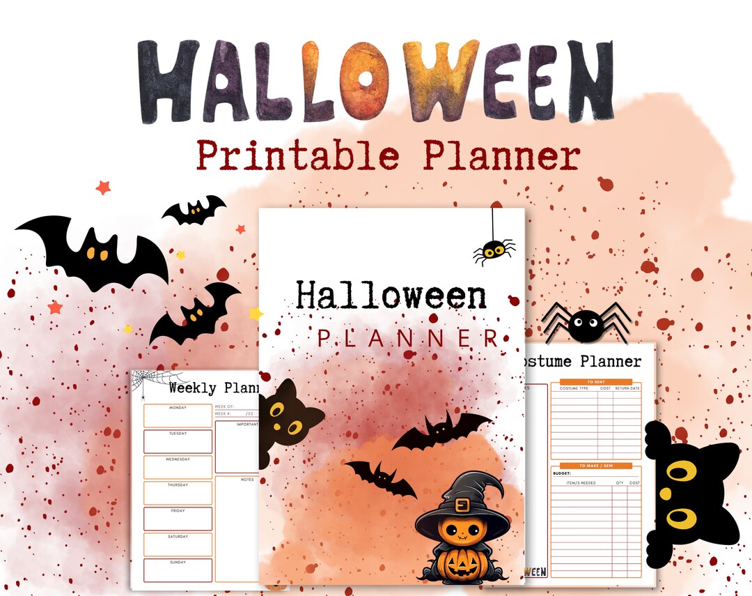 Halloween Planner, Digital Download, Halloween Games, Halloween ...