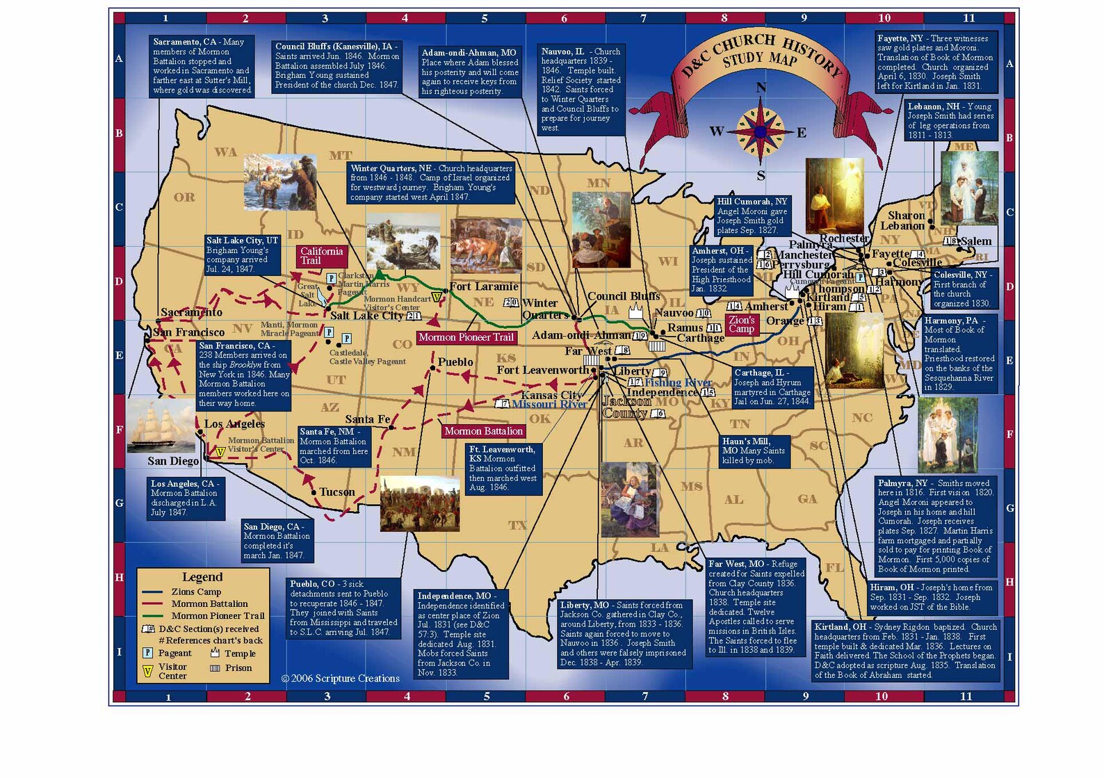 D&C Church History Map - Etsy