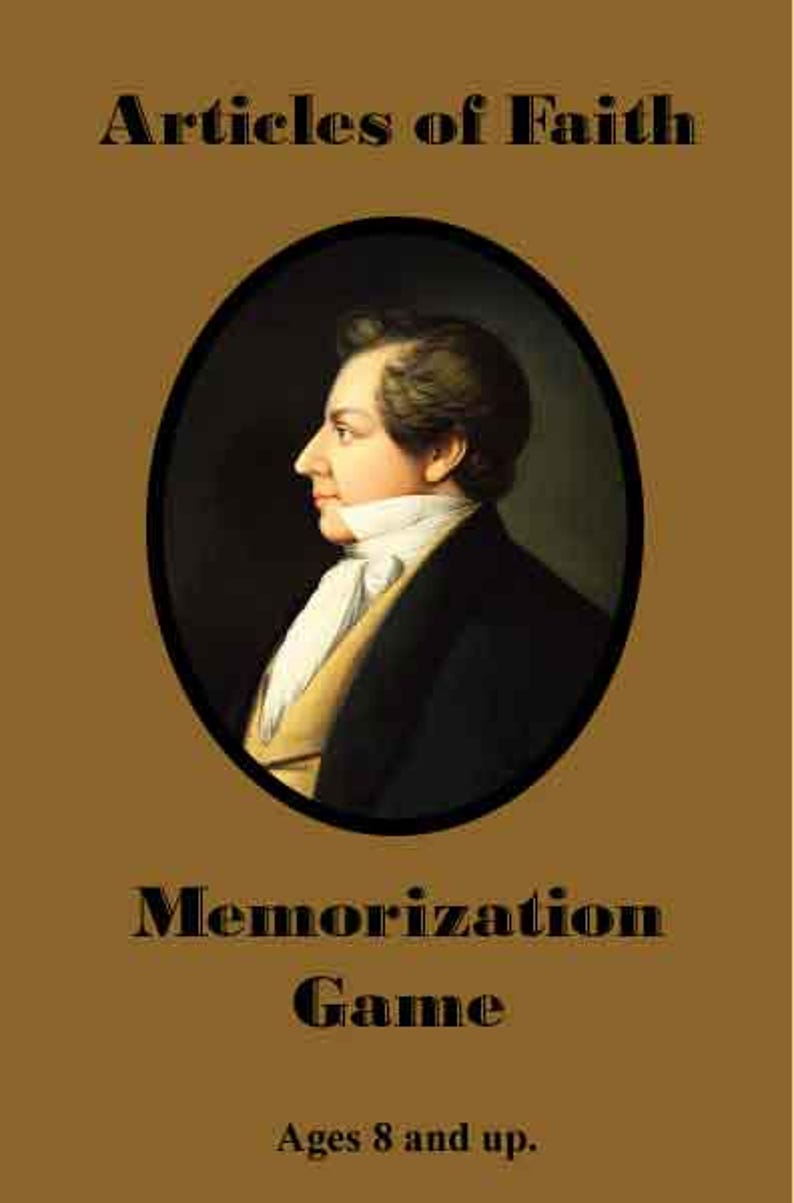 Articles of Faith Memorization Game - Etsy