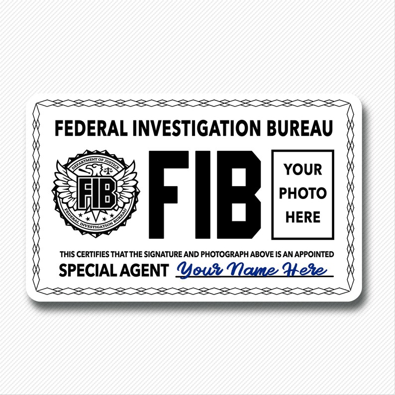 FIB Agent Photo Card GTA - Etsy