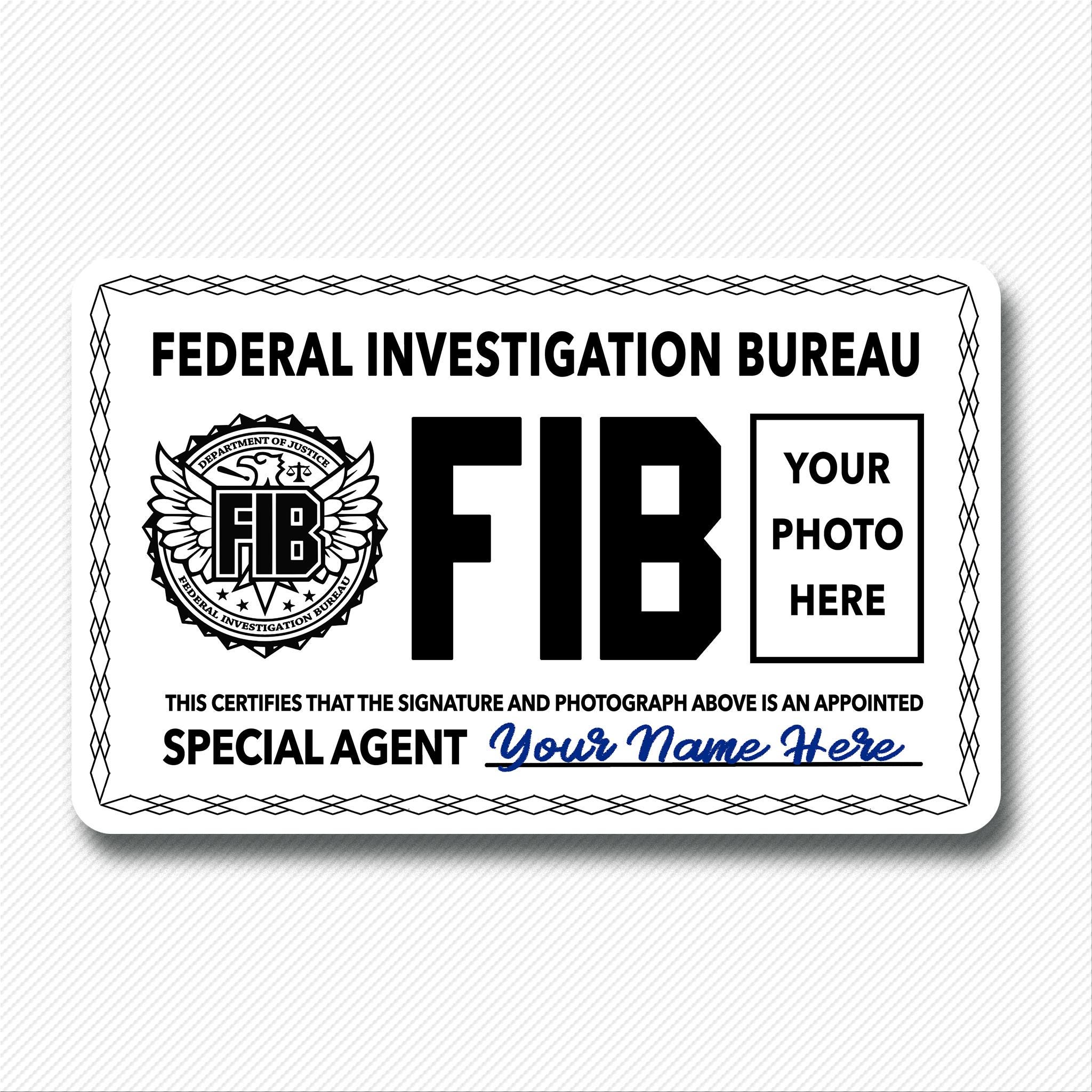 FIB Agent Photo Card GTA - Etsy
