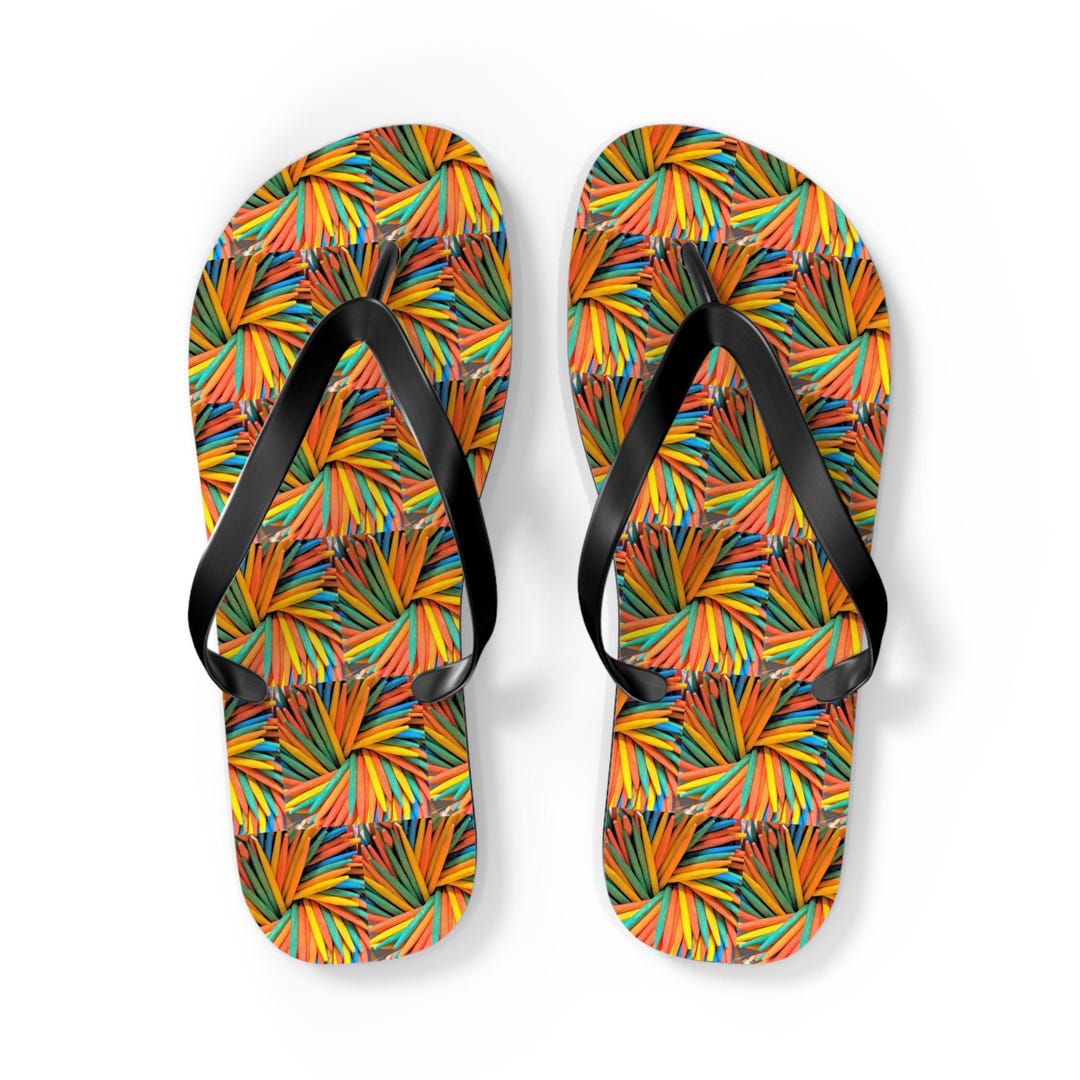 Rainbow Flip Flops, Summer Fun Footwear for Beach & Everyday Wear ...