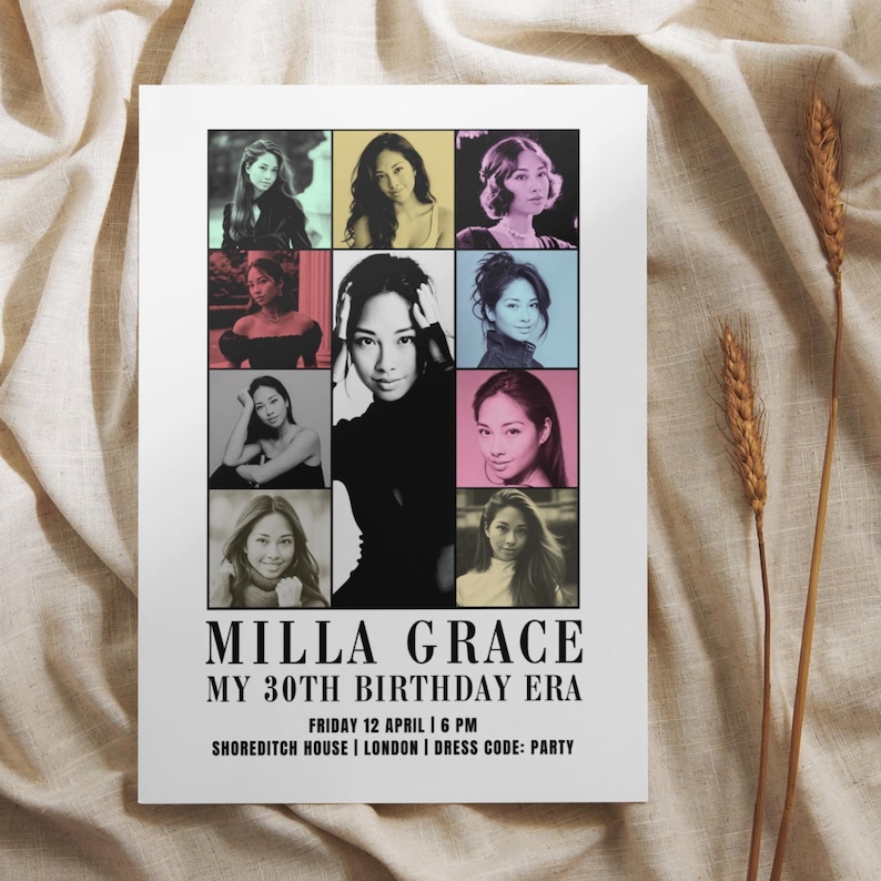 Editable Eras Tour Birthday Invite Taylor Swift Invite Teenage Era ...