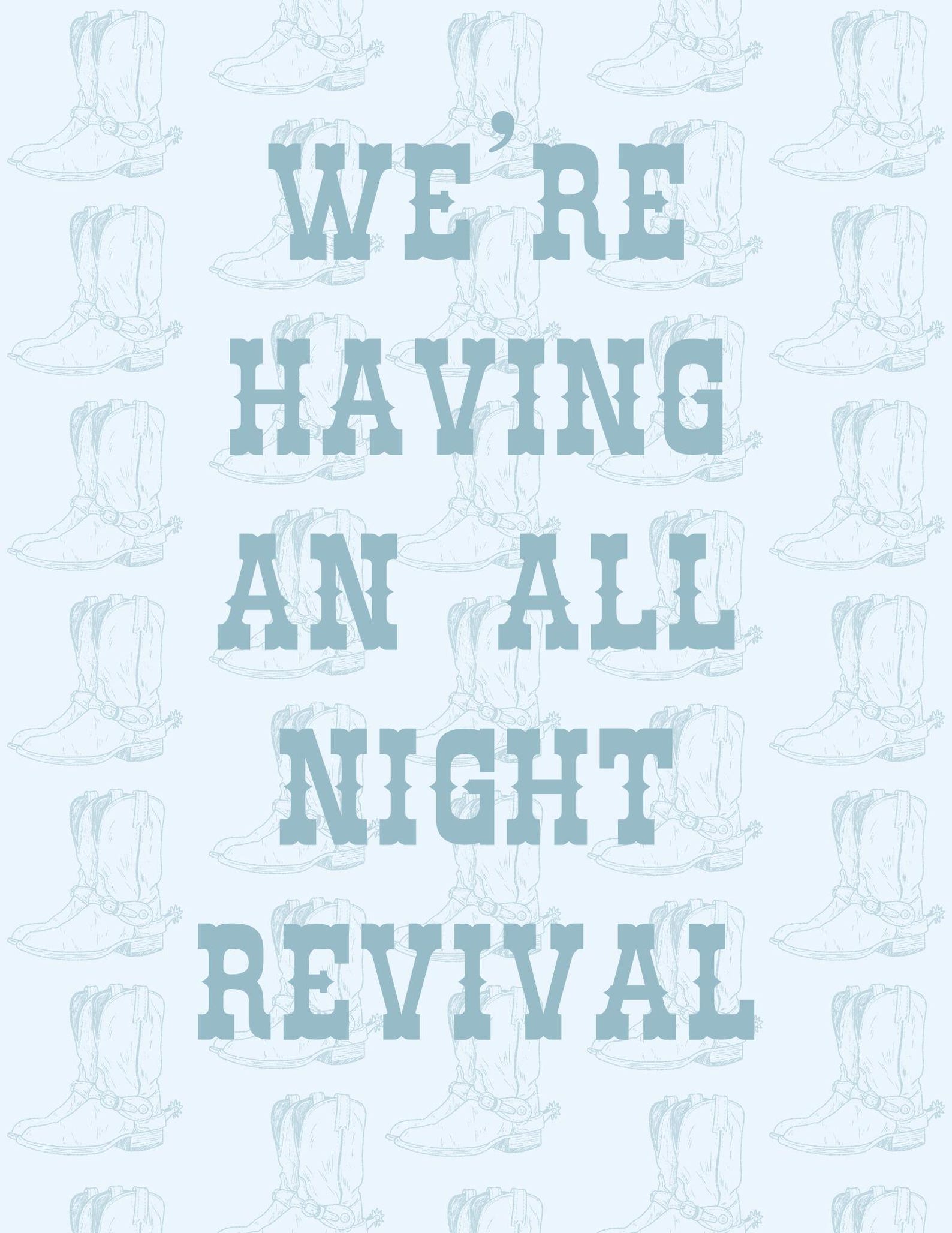 All Night Revival Print Digital Download - Etsy