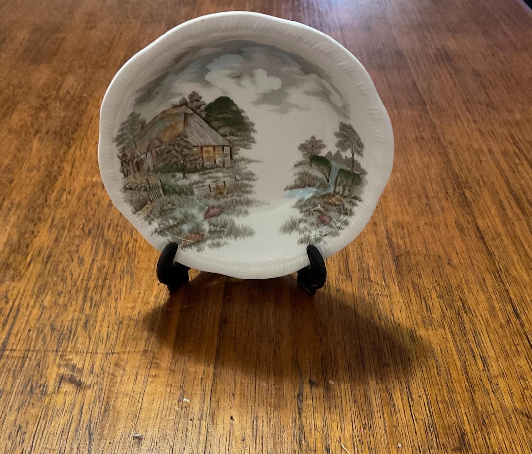 Vintage Alfred Meakin Famous Cottages Bowl. "izaak Walton's Cottage ...