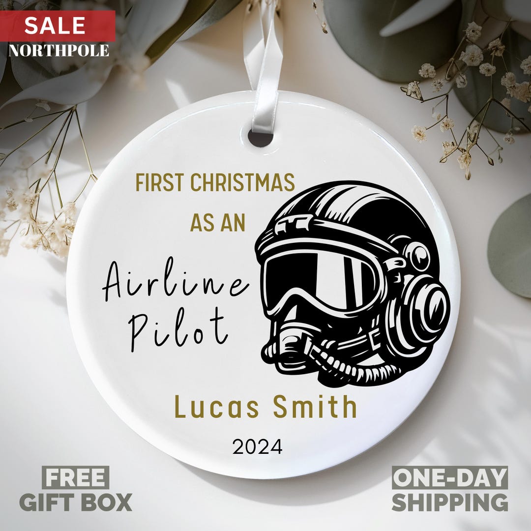 Custom Pilot Christmas Ornament | Unique Holiday Decoration | Perfect ...