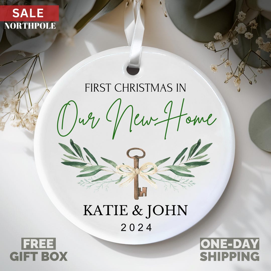 Home Key Ornament, Personalized New Home Christmas Ornament, First Home ...