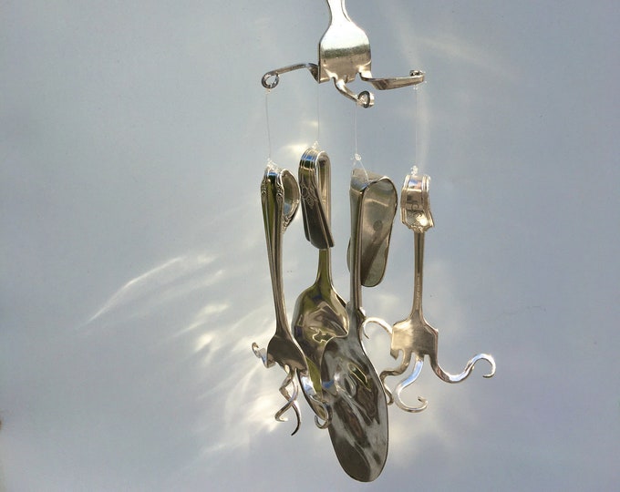 Beautiful Spoon and Fork Wind Chime Made With Antique - Etsy