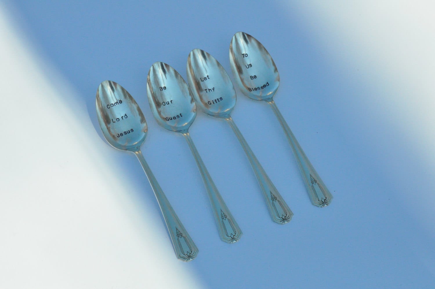 Spoons Custom Stamped for Serving Prayer Come Lord Jesus... - Etsy