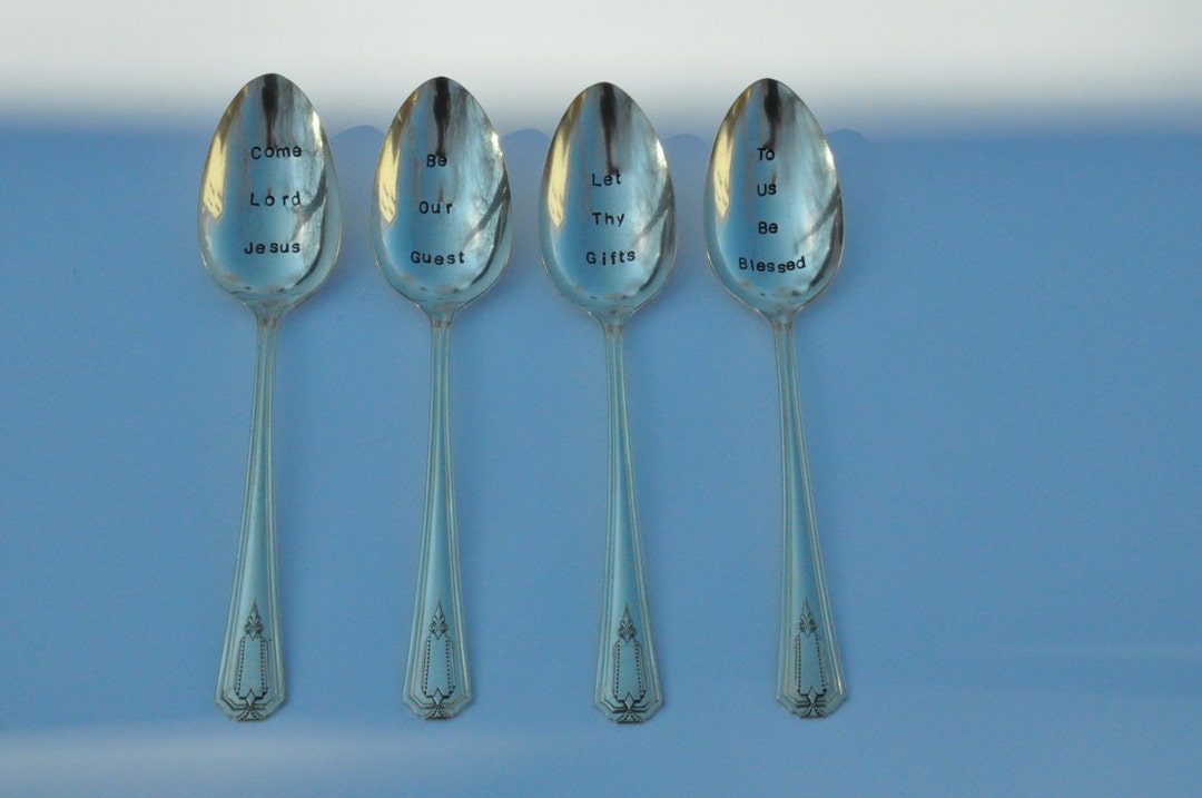 Spoons Custom Stamped for Serving Prayer Come Lord Jesus... - Etsy