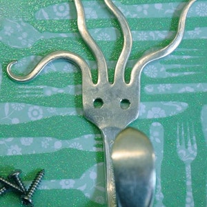 Funky Fork Hook Vintage Reclaimed Silverware - Etsy