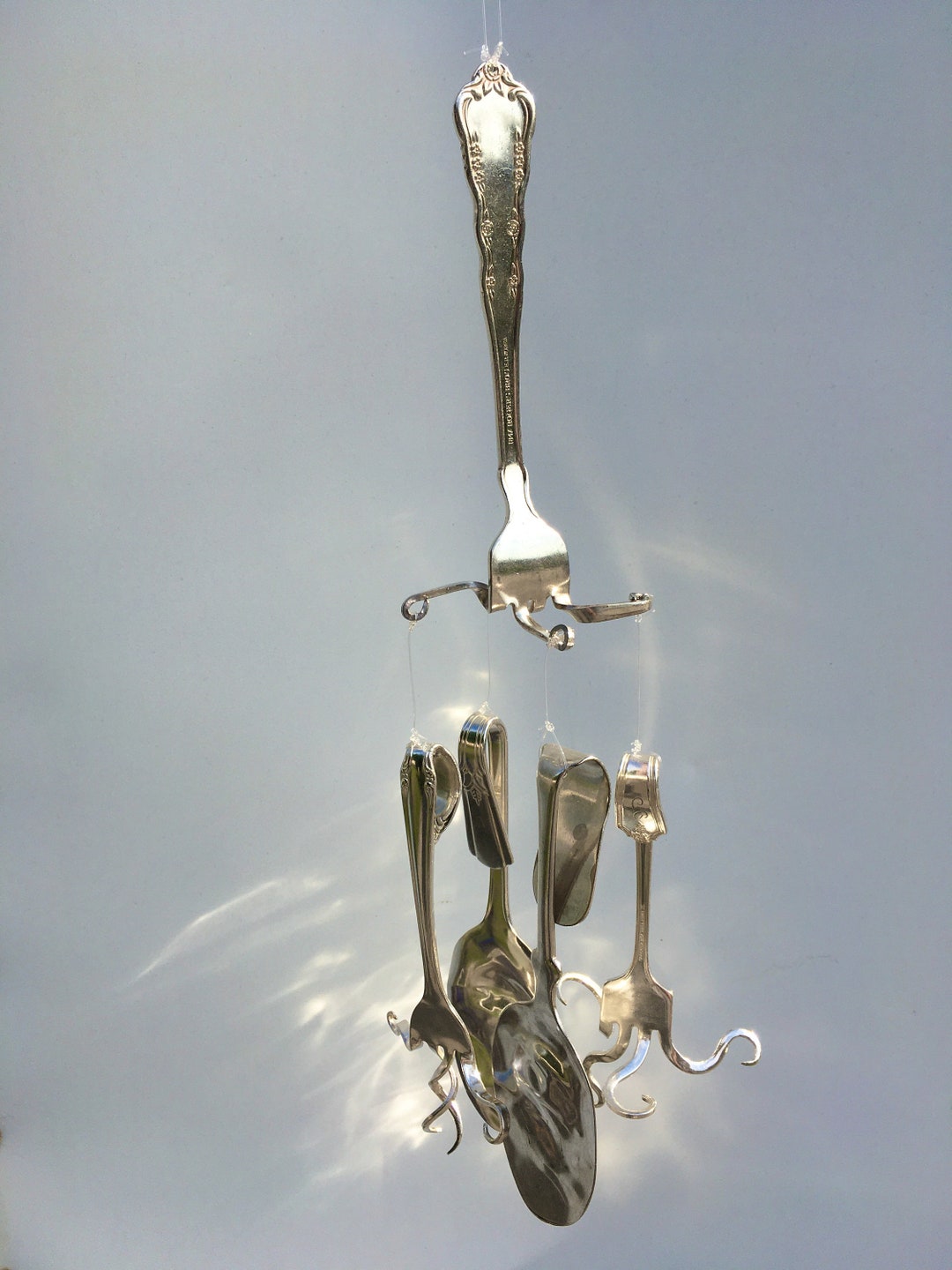 Beautiful Spoon and Fork Wind Chime Made With Antique Silverware Fun ...
