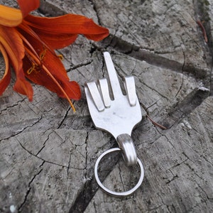 Fork U Silverware Keychain Keyfob Gag Gift Reclaimed Funny Flatware ...