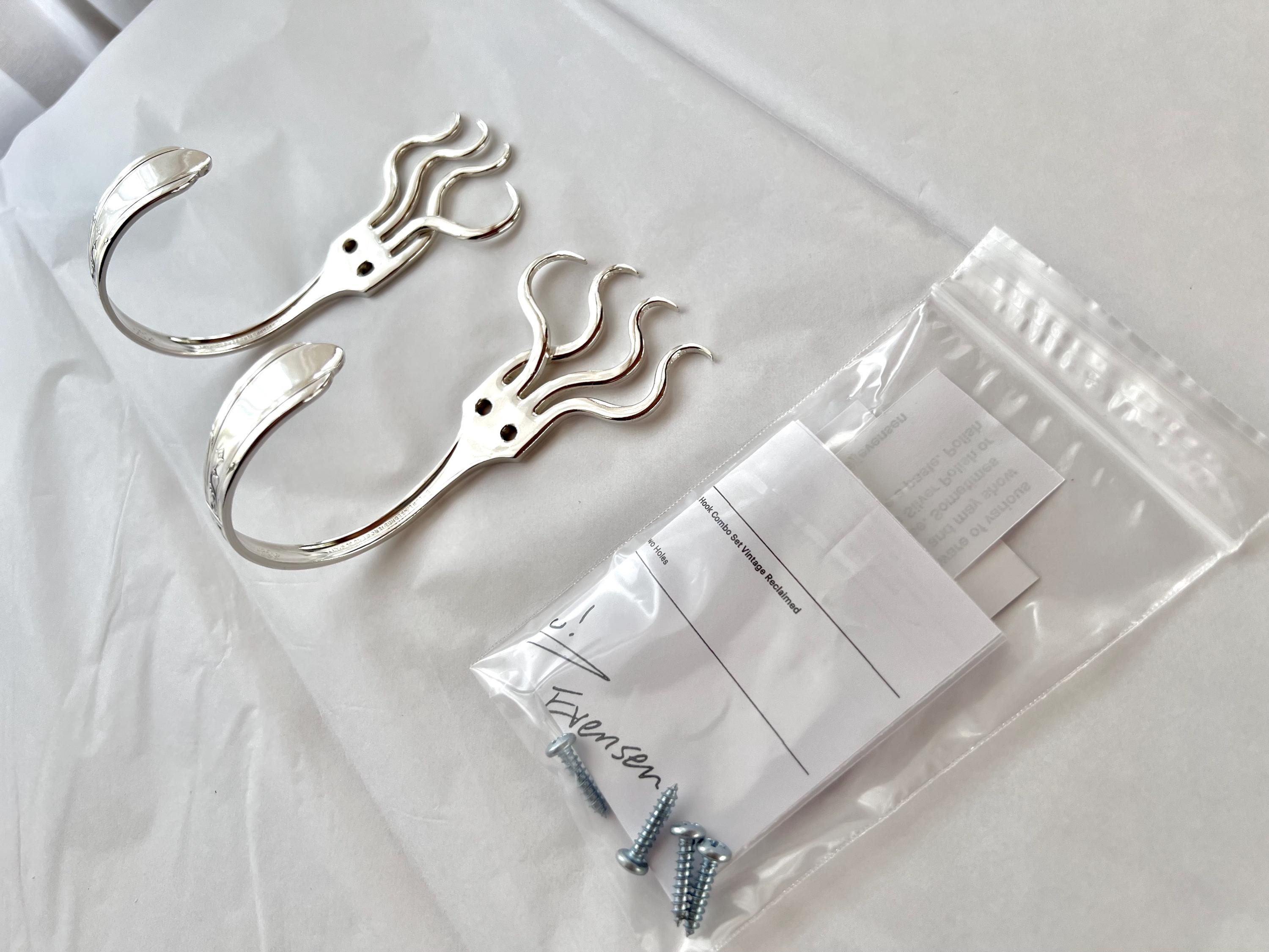 Groovy Wave Hook Combo Fork Hooks Vintage Reclaimed Silverware - Etsy