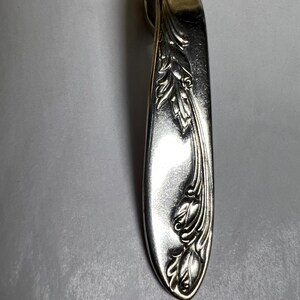 Silver Tulip Spoon Necklace RARE Pattern Vintage Reclaimed Silverware ...