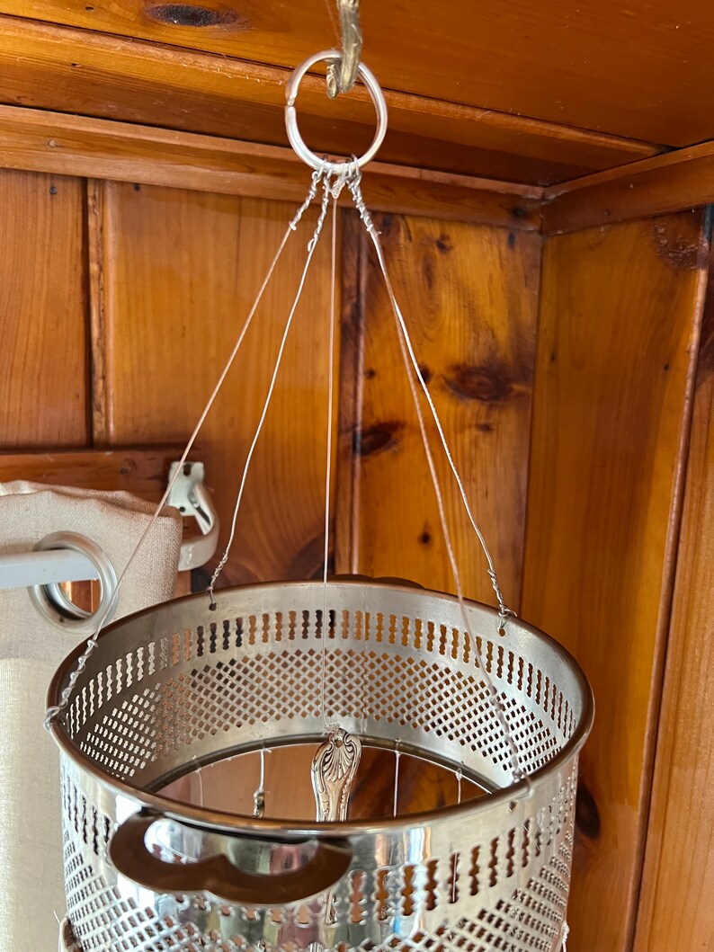 Sculpture Silverware Mobile Hanging Wind Chime Art Decor Vintage ...