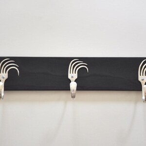 Funky Wave Forks Coat Rack Recycled Silverware Wall Hanging Art Storage ...