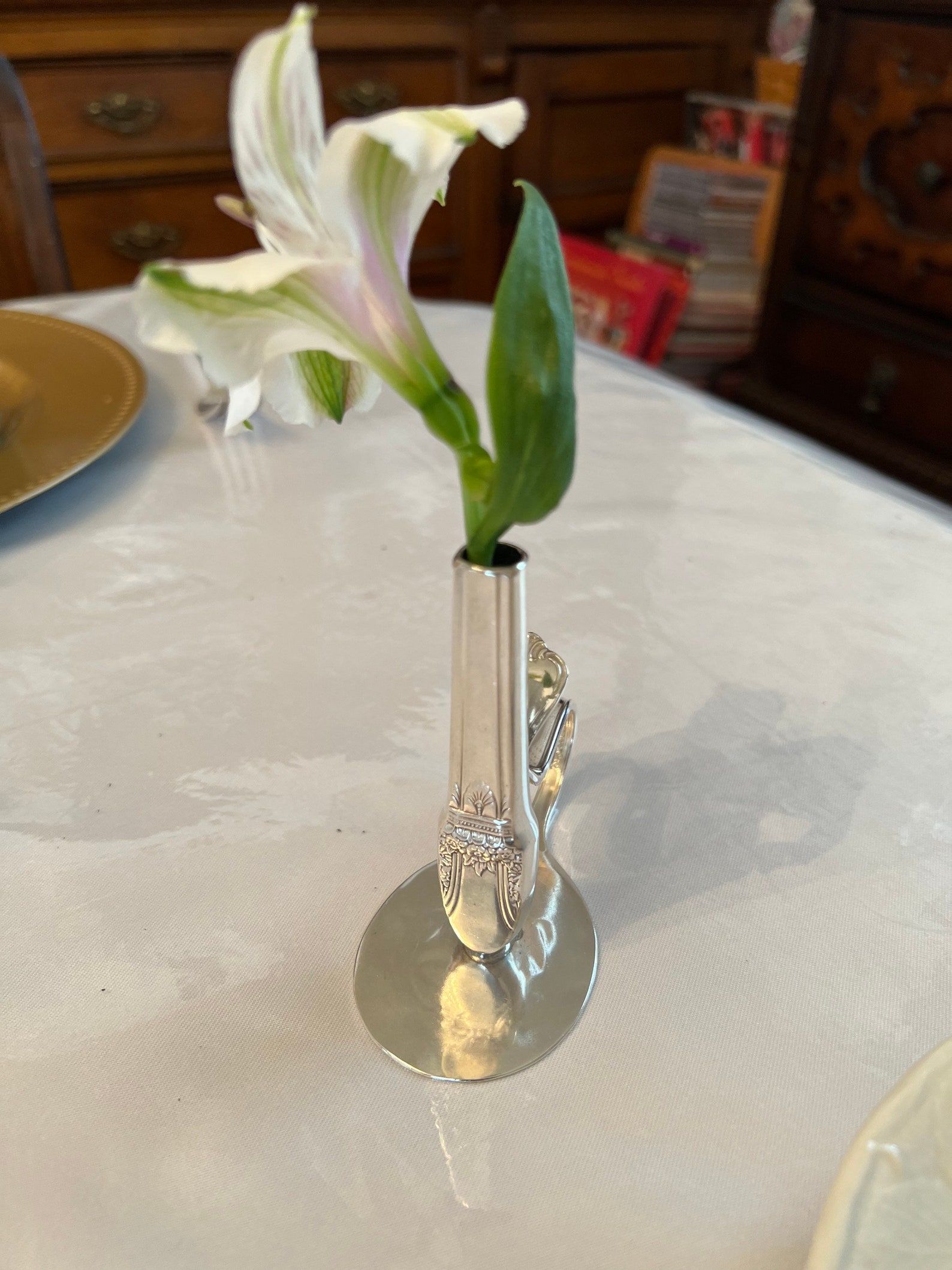 Spoon and Butter Knife Bud Vase Sculpture Handmade Table Wedding Party ...