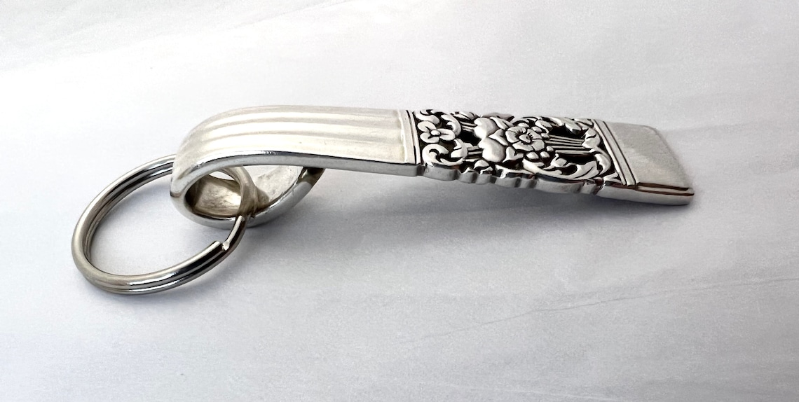 Spoon Keychain Silver Key Fob Vintage Reclaimed Silverware | Etsy