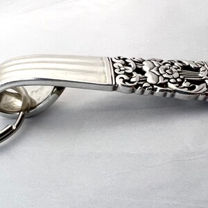 Spoon Keychain Silver Key Fob Vintage Reclaimed Silverware Coronation ...