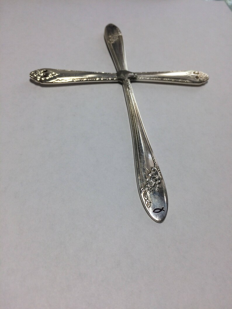 Spoon Handle Cross with Hanger Vintage Reclaimed Silverware | Etsy