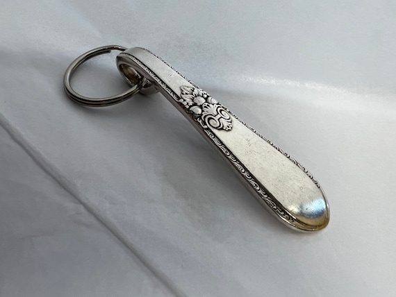 Silver Spoon Keychain Key Fob Vintage Reclaimed Silverware - Etsy