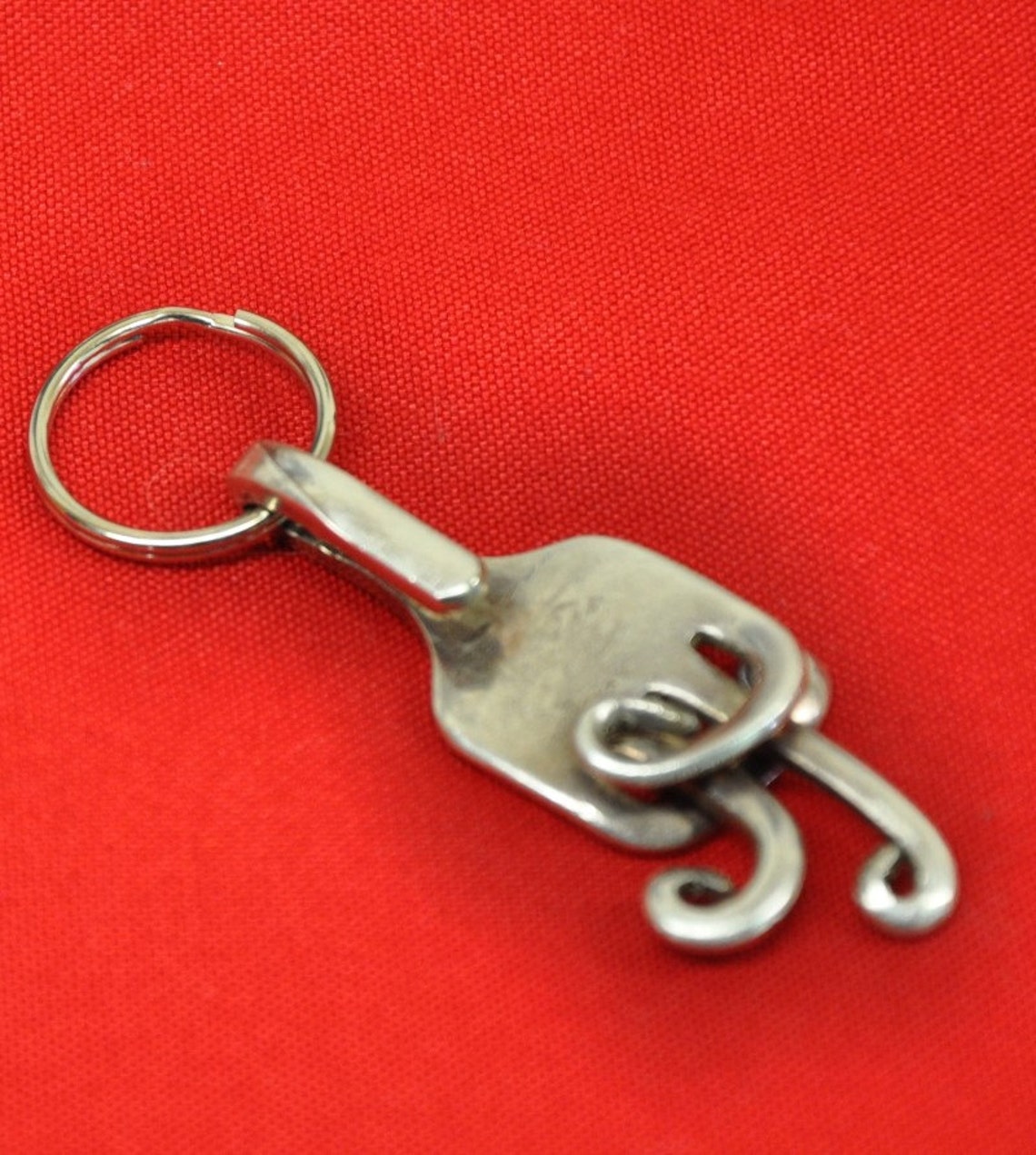 Gnarly Wave Fork Keychain Vintage Reclaimed Silverware - Etsy