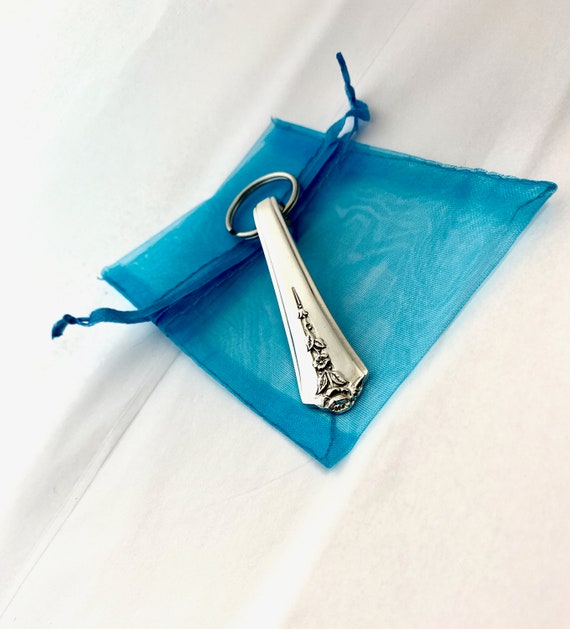 Silver Spoon Keychain Key Fob Vintage Reclaimed Silverware - Etsy