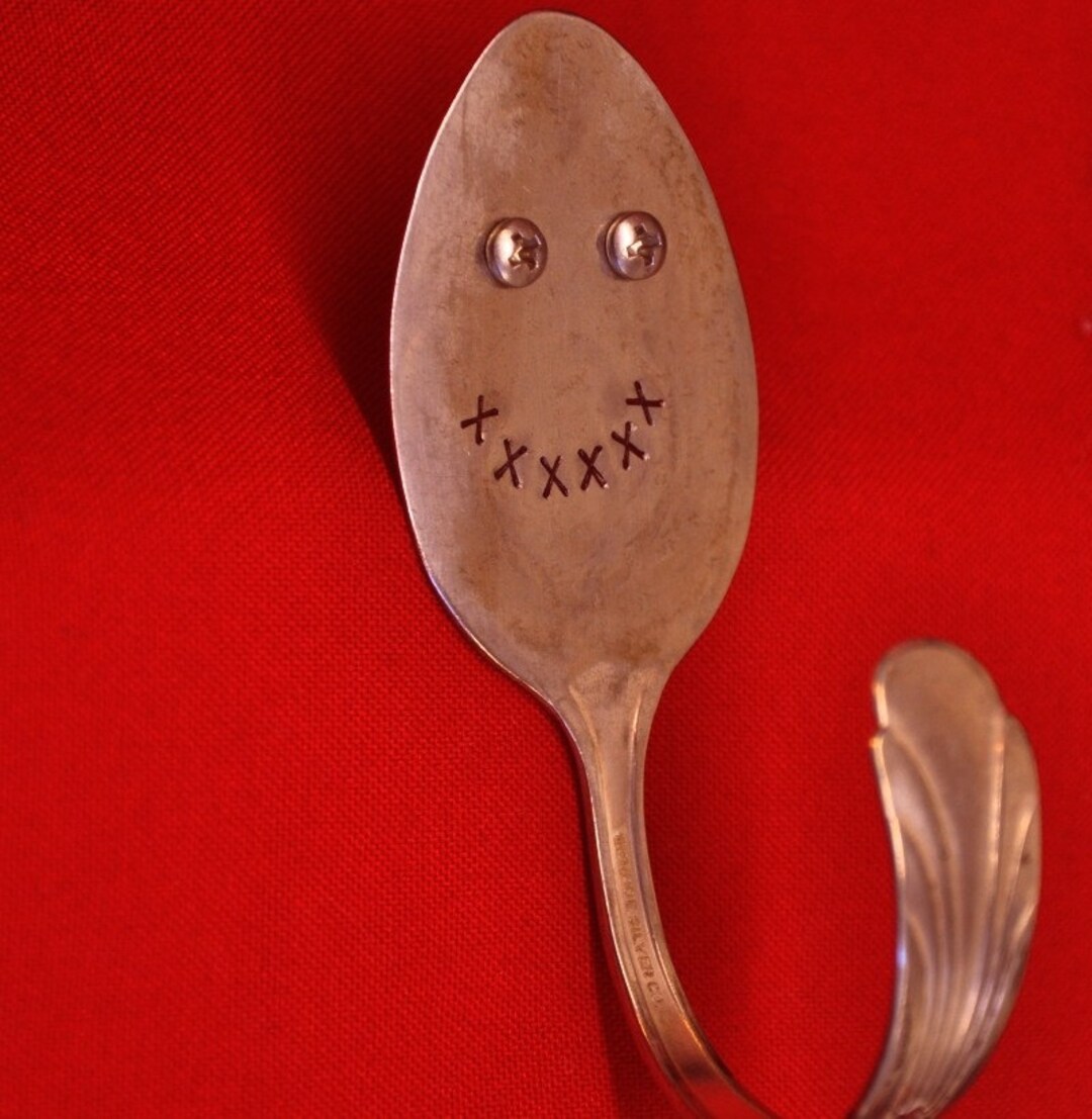 Spoon Man Silver Spoon Hook Vintage Reclaimed Silverware Wall ...