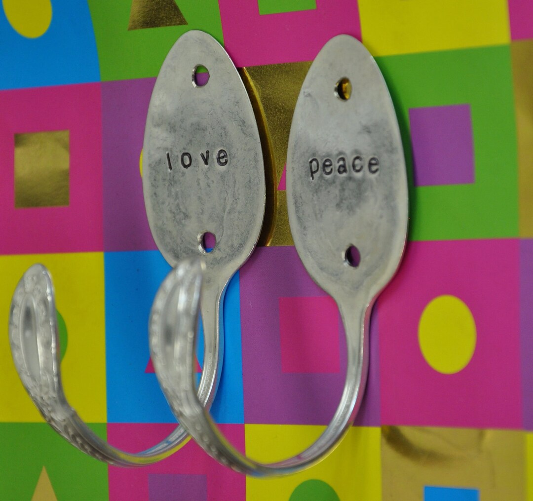 2 Personalized Spoon Hooks - Etsy