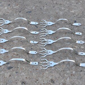 10 Funky Fork Door Pulls Vintage Reclaimed Silverware - Etsy