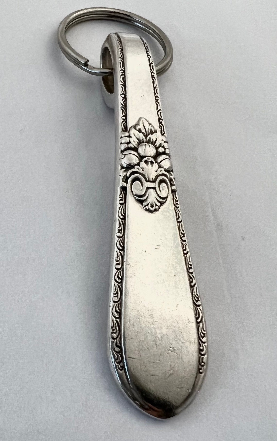 Silver Spoon Keychain Key Fob Vintage Reclaimed Silverware - Etsy