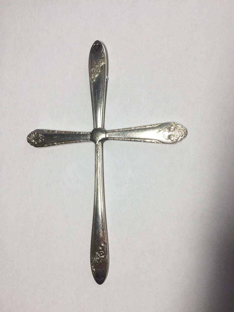 Spoon Handle Cross with Hanger Vintage Reclaimed Silverware | Etsy